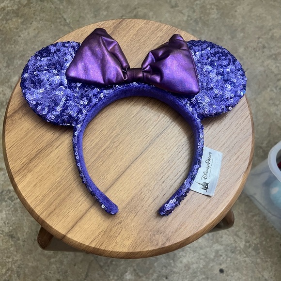Disney | Accessories | Purple Sequin Minnie Mouse Ears | Poshmark